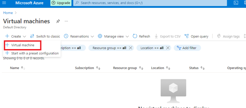 How To Create Virtual Machine Using Azure
